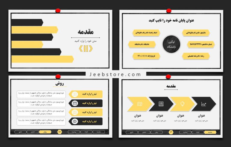 5 نمونه پاورپوینت ارائه مقاله و کنفرانس ویراستار
